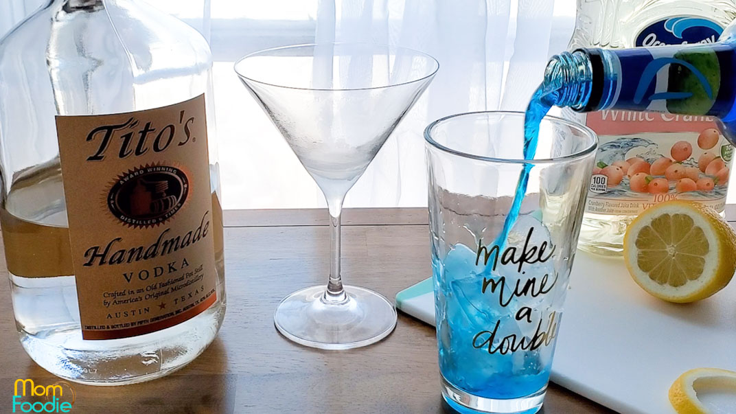 Blue Cosmopolitan Cocktail Recipe - Blue Cosmo Martini - Mom Foodie