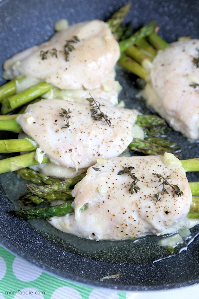 Asparagus Stuffed Chicken Breasts with Swiss Cheese - Low Carb Recipe