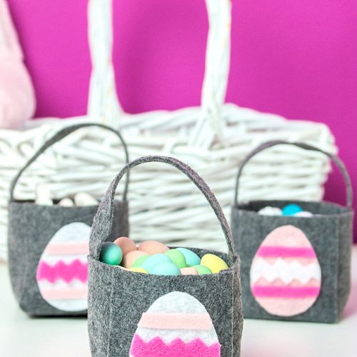 DIY Easter Baskets - Mini Felt Treat Baskets - Mom Foodie