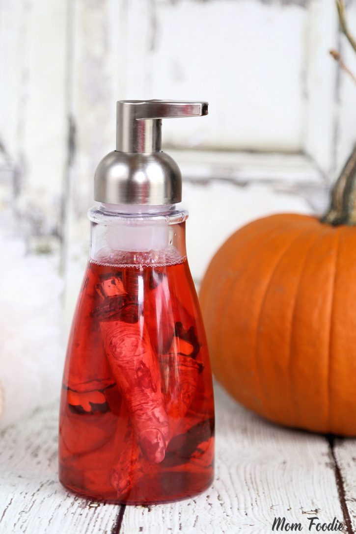 Halloween Hand Soap with Gory Severed Fingers - Mom Foodie