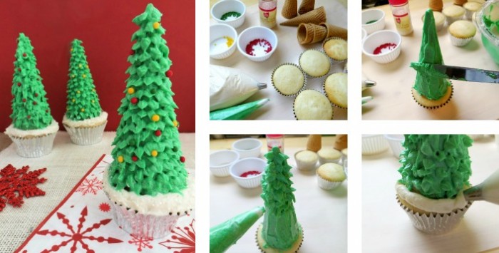 How to Make Christmas Tree Cupcakes - Mom Foodie