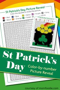 St Patrick's Day Color by Number - Free Printable Sheet - Mom Foodie