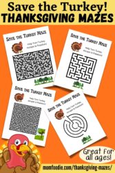 Thanksgiving Mazes All Ages: Save the Turkey! - Mom Foodie
