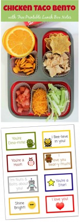 Chicken Taco Bento with Free Printable Lunch Box Notes - Mom Foodie