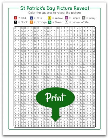 St Patrick's Day Color by Number - Free Printable Sheet - Mom Foodie