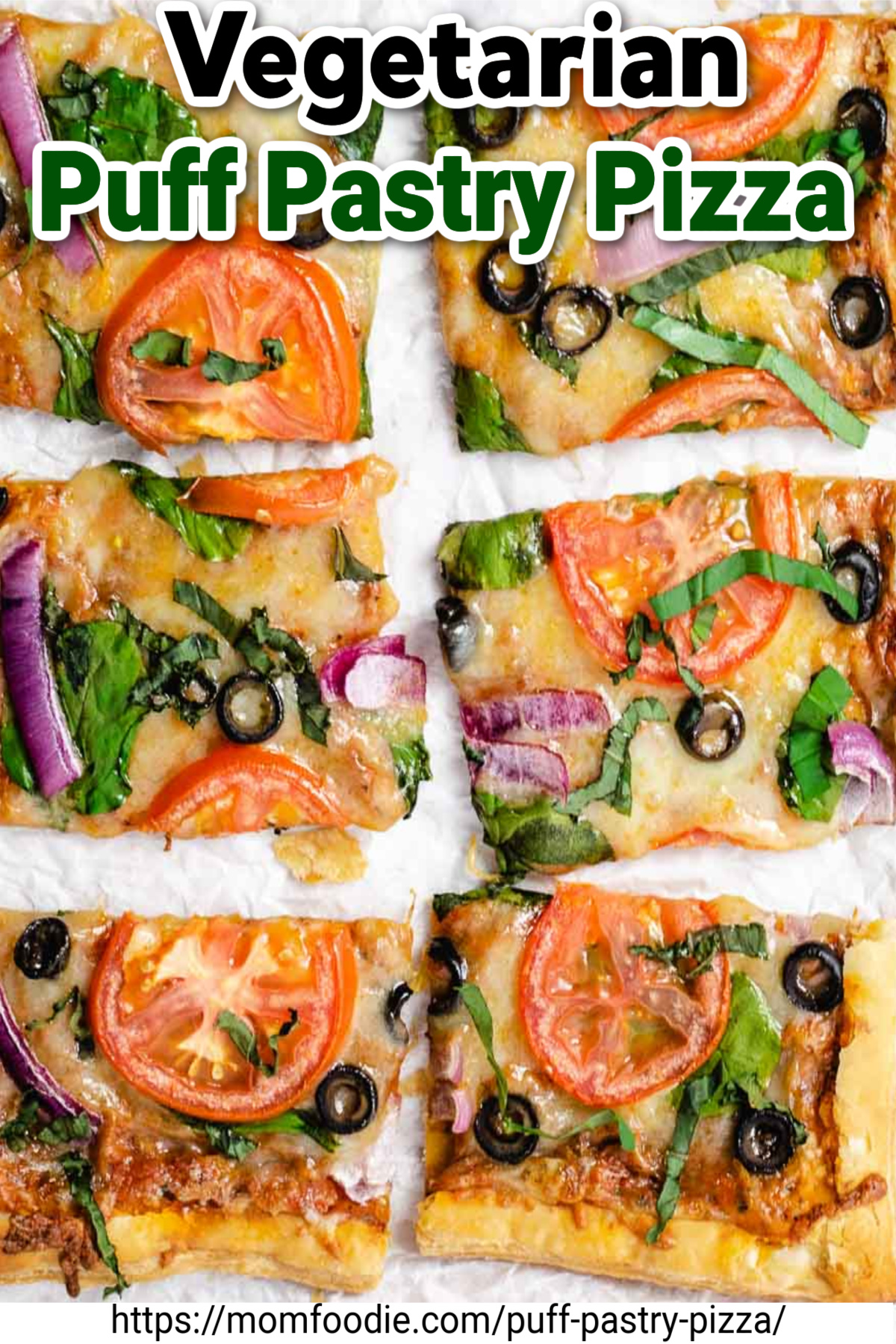 Puff Pastry Pizza with Vegetables - Mom Foodie